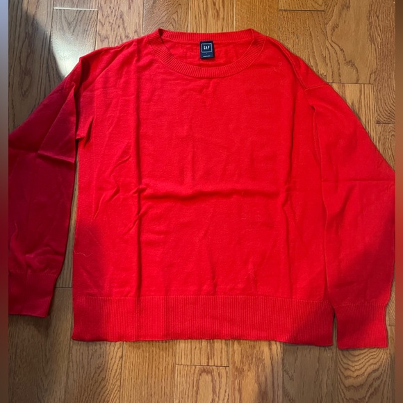 GAP | Sweaters | Gap Size L Red Crew Neck Sweater | Poshmark
